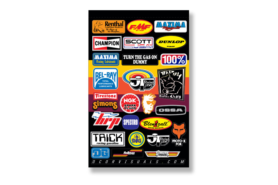 Throwback MX Decal Sheet Throwback MX Decal Sheet